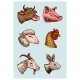 Farm Animal Heads, Vectors | GraphicRiver