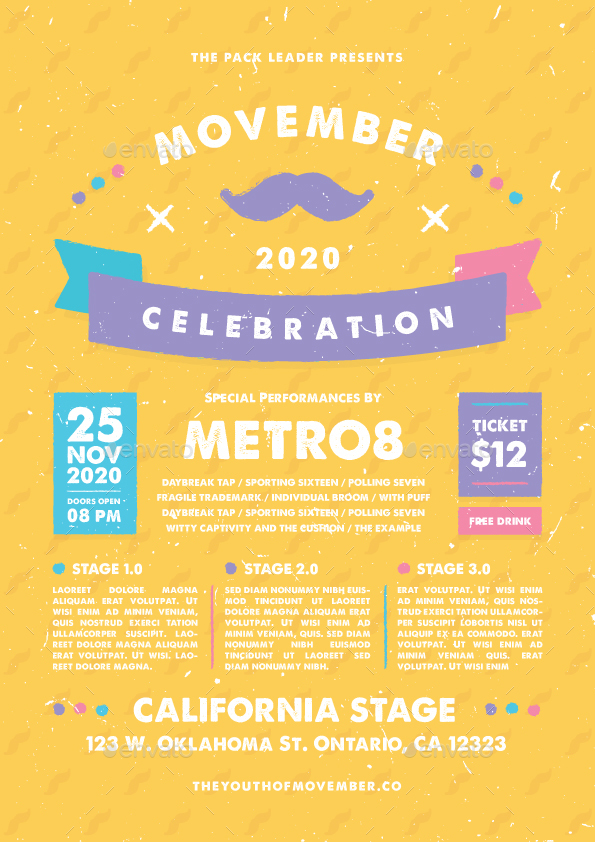 Movember Flyer Set, Print Templates | GraphicRiver