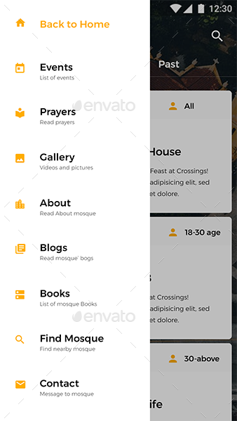 Muslim Community App UI Kit| Prayer App UI Kit| Scholar App UI Kit ...