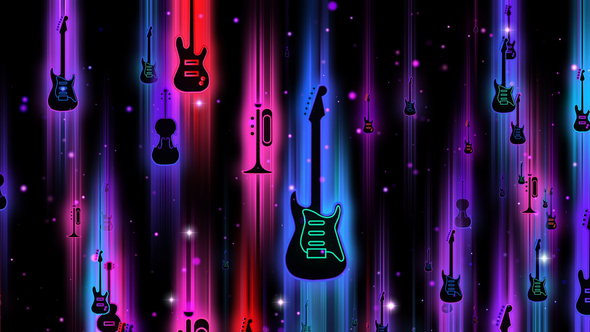 Musical Instrument Neon, Motion Graphics | VideoHive