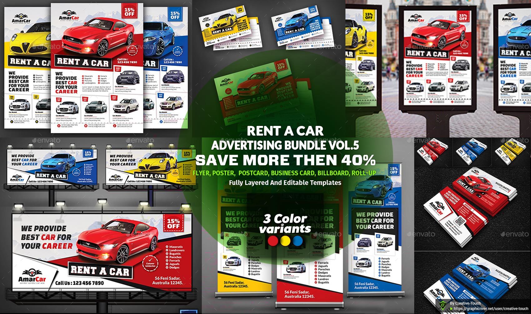 Rent a Car Advertising Bundle Vol.5, Print Templates | GraphicRiver