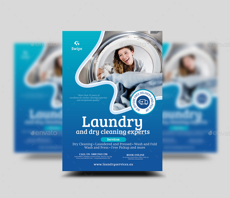 Laundry and Dry Cleaning Services, Print Templates | GraphicRiver