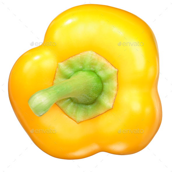 Golden California wonder bell pepper, top Stock Photo by maxsol7 ...