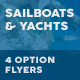 Sailboats and Luxury Yachts Flyers – 4 Options, Print Templates ...