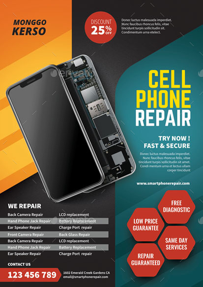Celular Phone Repair, Print Templates | GraphicRiver