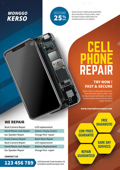 Celular Phone Repair, Print Templates | GraphicRiver