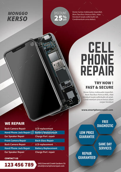 Celular Phone Repair, Print Templates | GraphicRiver