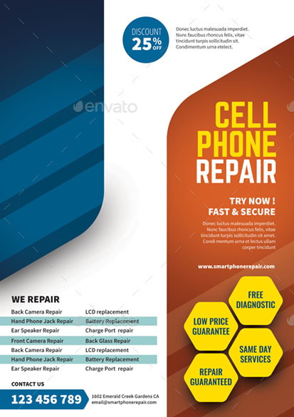 Celular Phone Repair, Print Templates | GraphicRiver