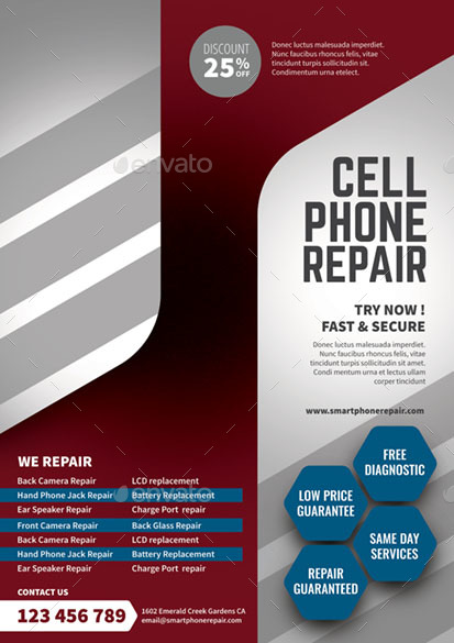 Celular Phone Repair, Print Templates | GraphicRiver