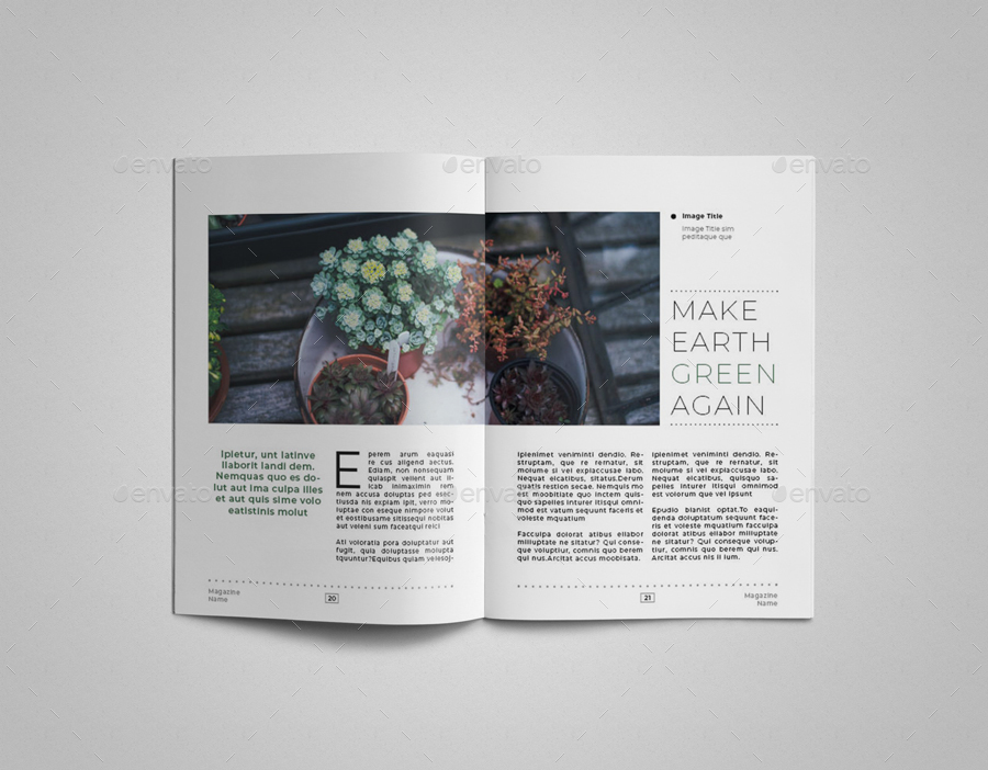 A5 Minimal Magazine Template II, Print Templates | GraphicRiver
