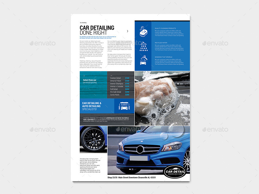 Car Detailing Poster / Flyer, Print Templates | GraphicRiver