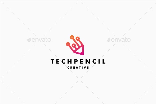 Digital Pencil Tech Logo, Logo Templates | GraphicRiver
