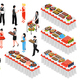 Banquet Isometric Elements Set, Vectors | GraphicRiver