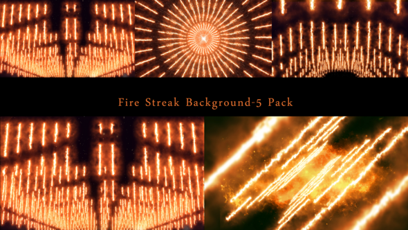 Fire Streak Background 5 Pack, Motion Graphics | VideoHive