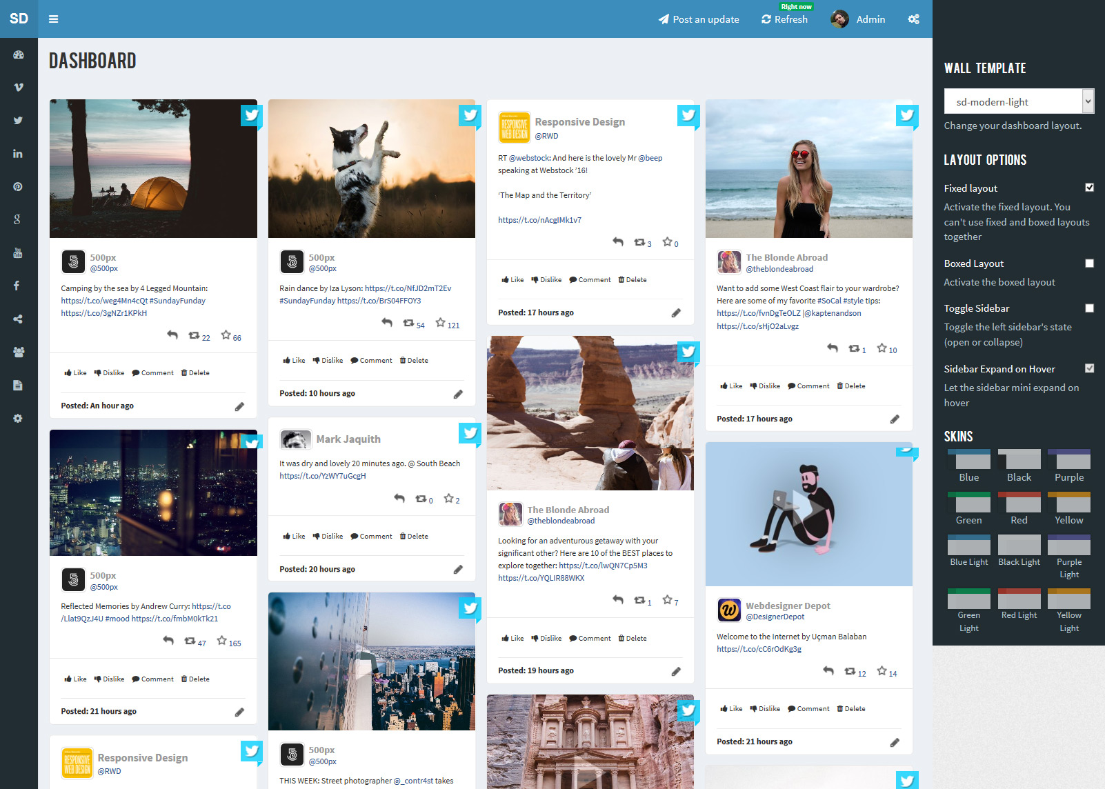 PHP Social Dashboard by axentmedia | CodeCanyon