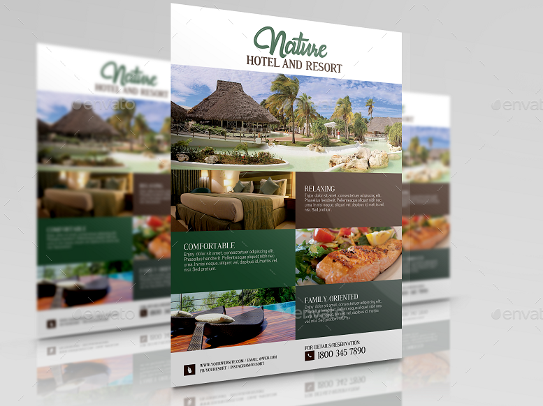 Hotel and Resort Flyer, Print Templates | GraphicRiver