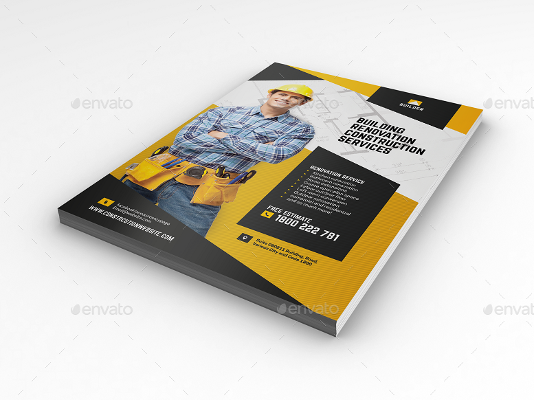 Builder Flyer, Print Templates | GraphicRiver