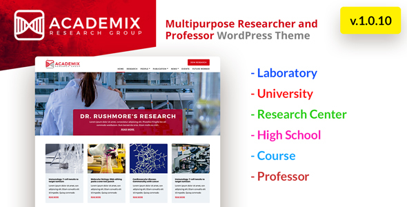 Academix - Multipurpose Education, Researcher and Professor WordPress ...