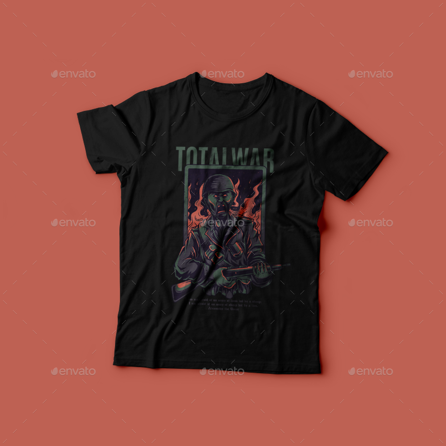 Total War T-Shirt Design, T-Shirts | GraphicRiver