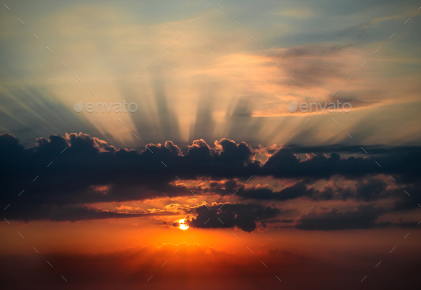 Rising sun in the morning Stock Photo by alexbowmore | PhotoDune