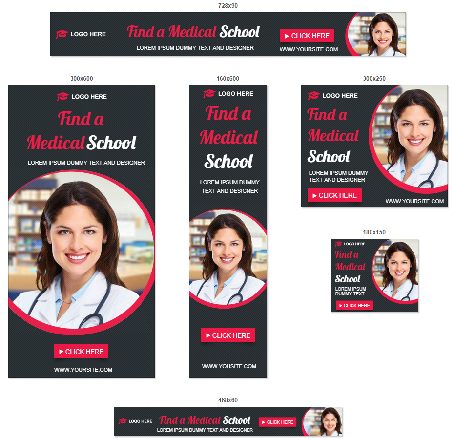 Medical School Animated HTML5 Banner Ads (GWD) by waqasali201 | CodeCanyon