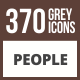 370 People Flat Greyscale Icons by IconBunny | GraphicRiver