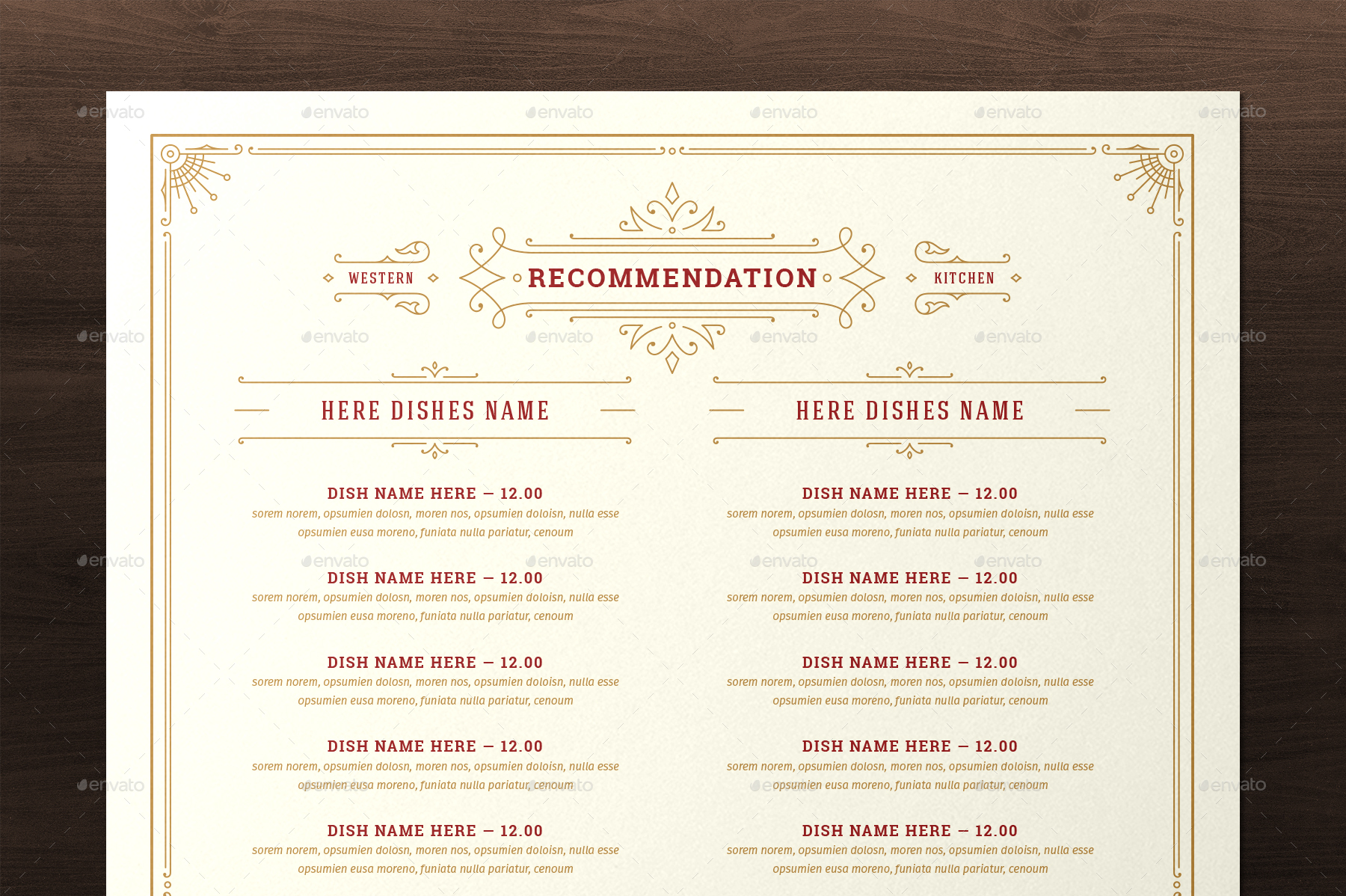 Restaurant Menu Template, Print Templates | GraphicRiver