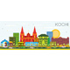 Kochi India City Skyline with Color Buildings, Vectors | GraphicRiver