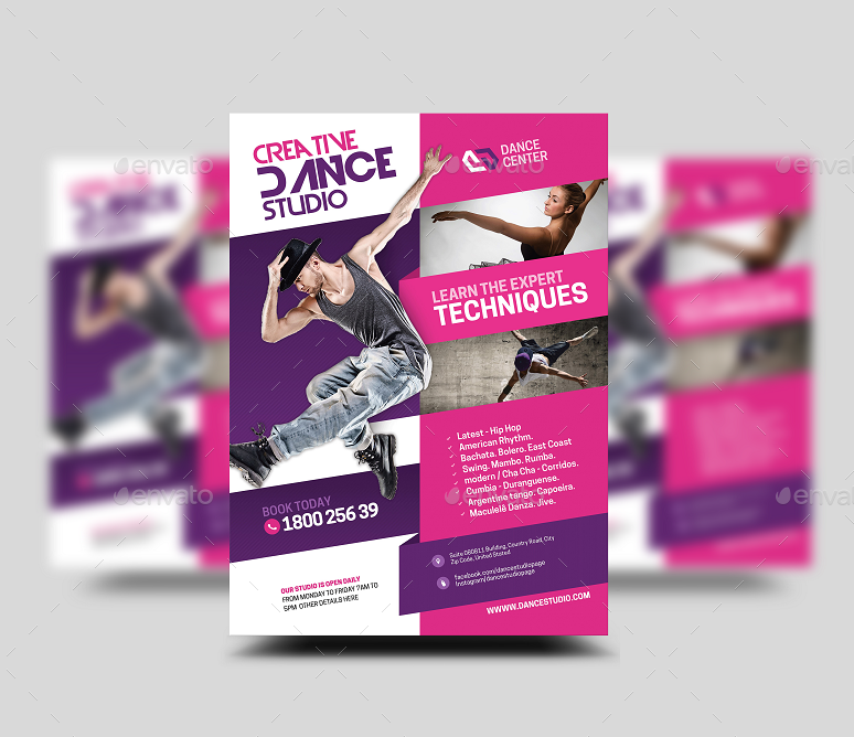 Dance Arts and Tutoring Flyer, Print Templates | GraphicRiver