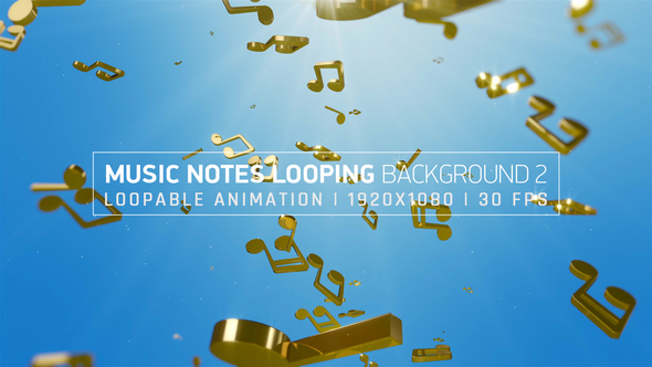 Music Notes Looping Background 2, Motion Graphics | VideoHive