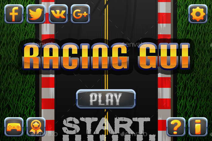 Racing Game UI, Game Assets | GraphicRiver
