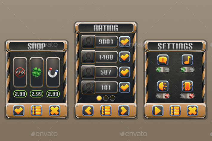 Racing Game UI, Game Assets | GraphicRiver