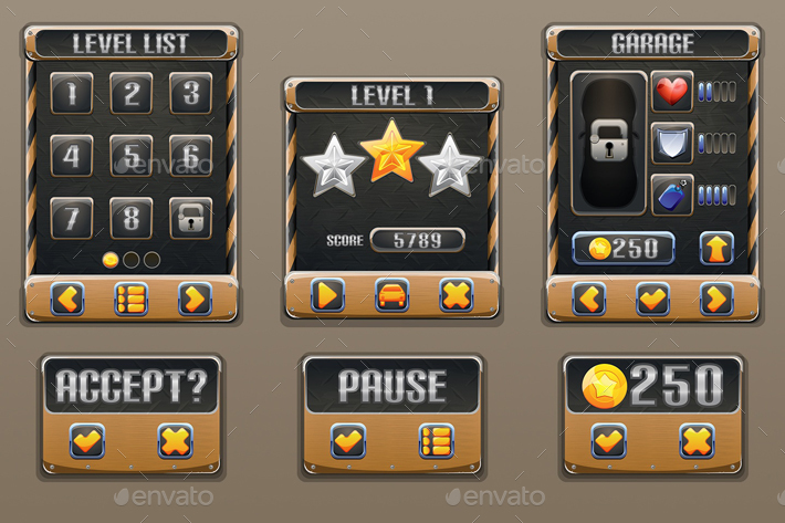 Racing Game UI, Game Assets | GraphicRiver