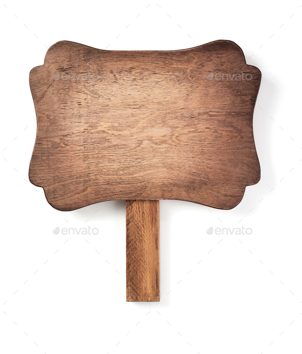wooden sign board isolated on white Stock Photo by seregam | PhotoDune