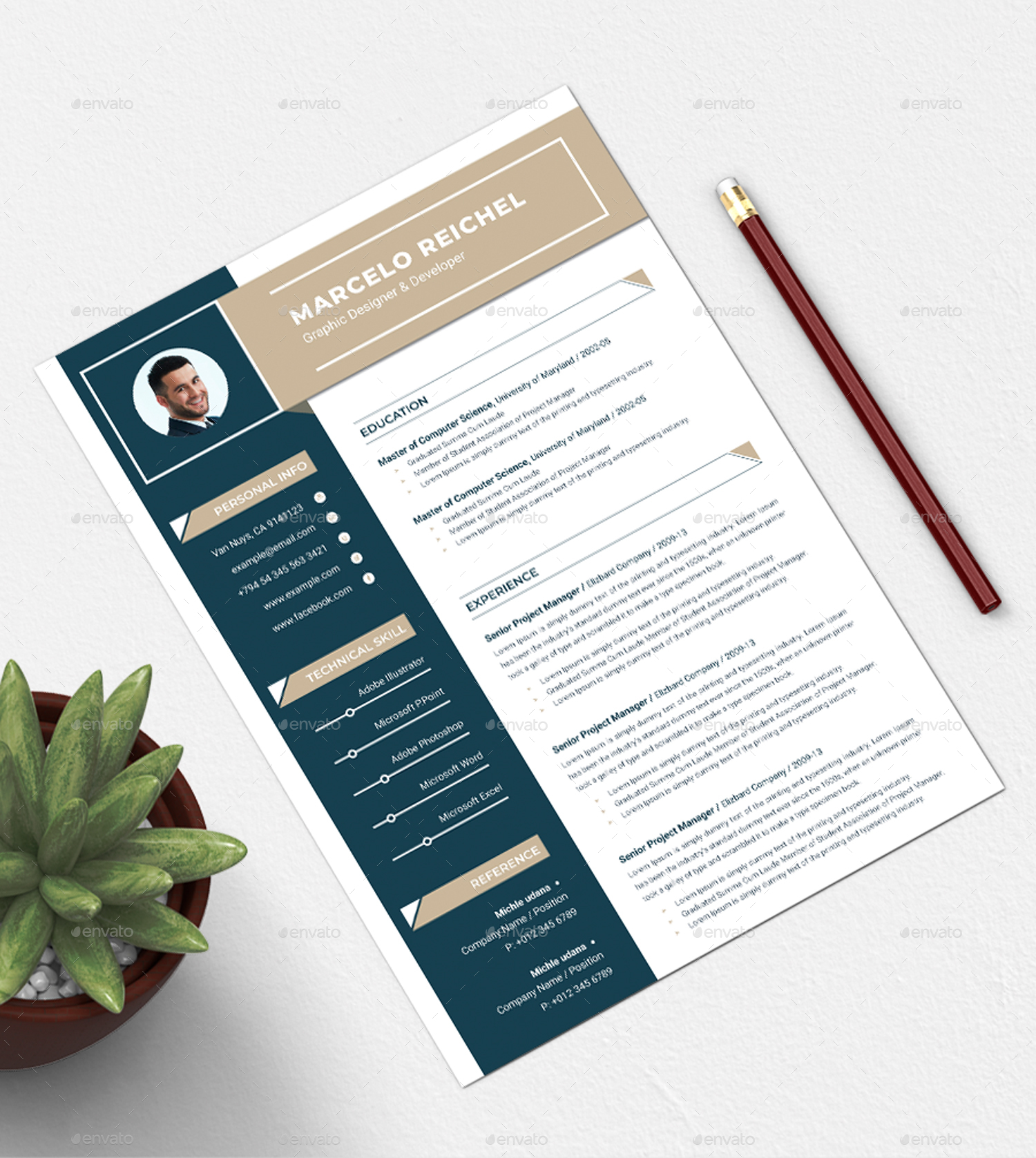 Elegant Resume, Print Templates | GraphicRiver