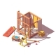 Vector Isometric Shop Construction, Vectors | GraphicRiver