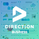 Business Direction Pitch Deck Powerpoint Template, Presentation Templates