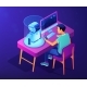 Robotics Programming Concept Vector Isometric, Vectors | GraphicRiver