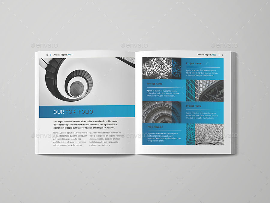 Square Annual Report, Print Templates | GraphicRiver