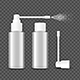 Realistic Detailed White Blank Bottle Spray Template Mockup Set. Vector ...