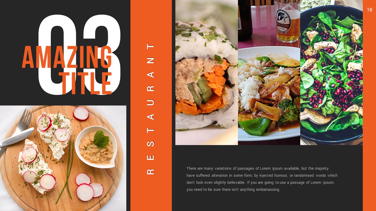 Restaurant Power Point Presentation Template, Presentation Templates