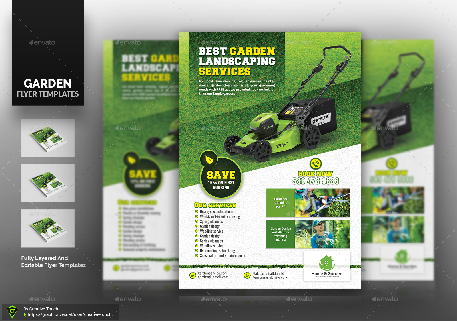 Garden Landscape Advertising Bundle Vol.3, Print Templates | GraphicRiver