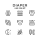 Set Line Icons of Diaper, Icons | GraphicRiver