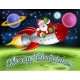Santa in Space Rocket Merry Christmas Cartoon, Vectors | GraphicRiver