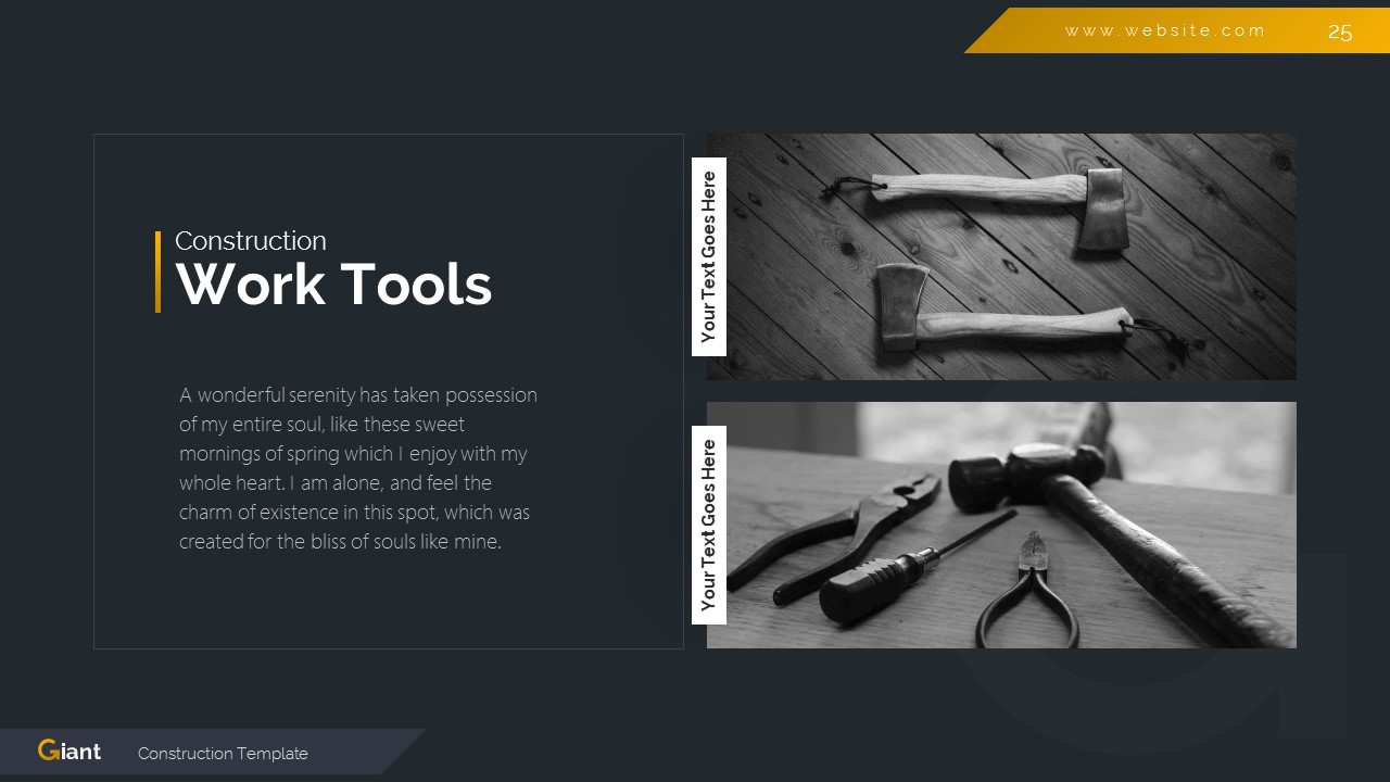 Giant Construction PowerPoint Presentation Template, Presentation Templates