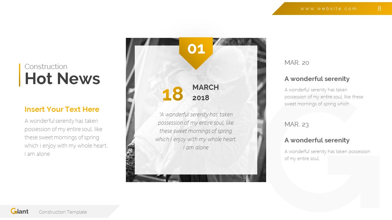 Giant Construction PowerPoint Presentation Template by BrandEarth ...