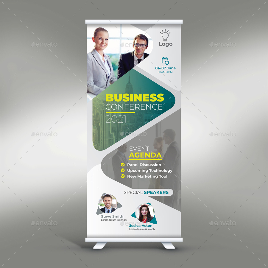 Conference Roll Up Banner, Print Templates | GraphicRiver