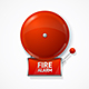 Realistic Detailed Red School Fire or Alarm Bell Set, Vectors ...