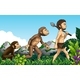 Human Evolution in Nature Background, Vectors | GraphicRiver