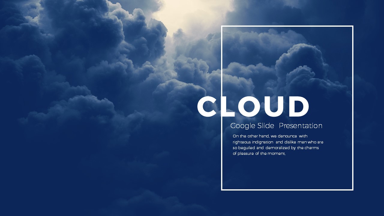Cloud Google Slide Presentation Template, Presentation Templates ...